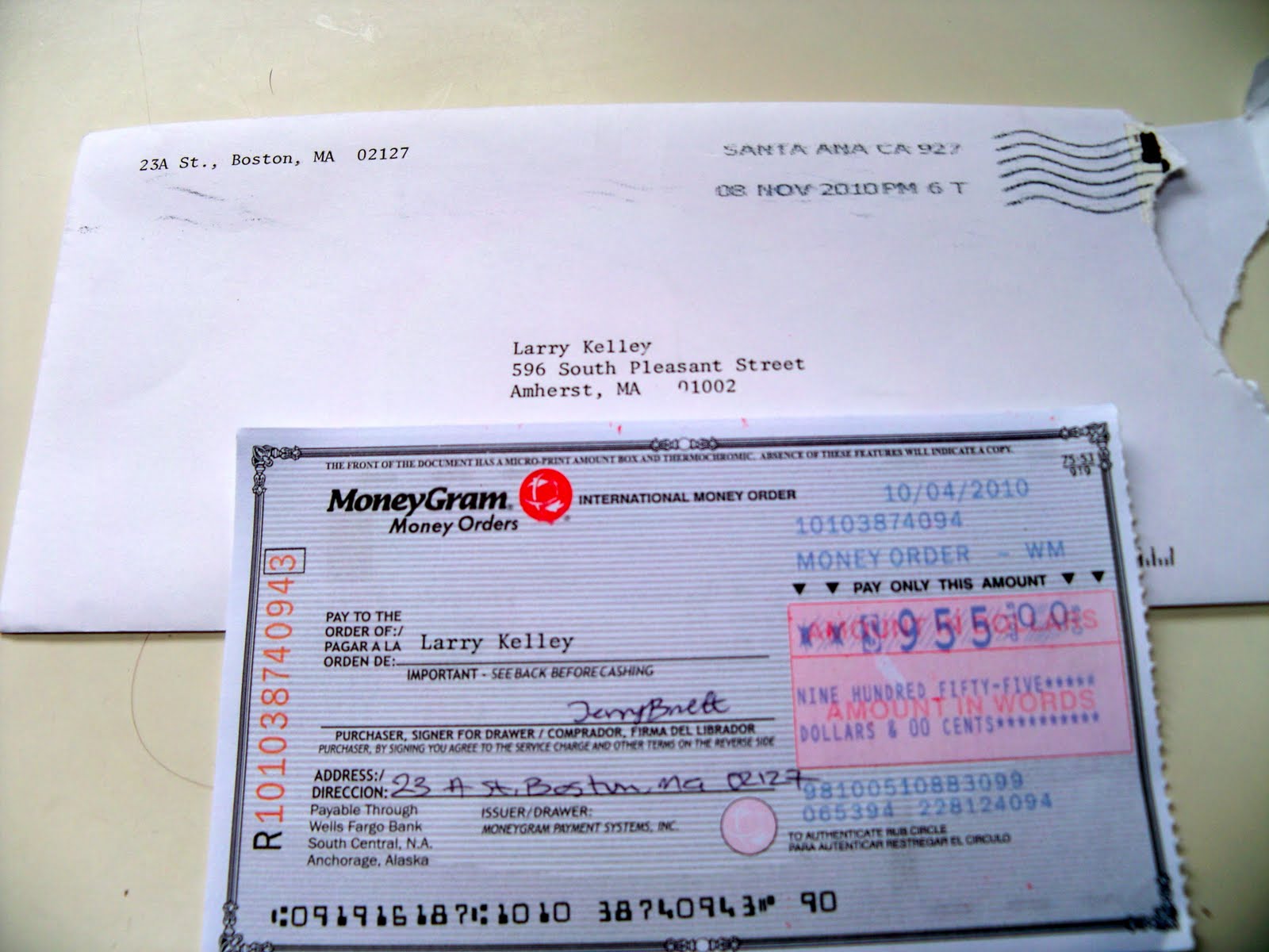 Where Is The Serial Number On A Moneygram Money Order Stub